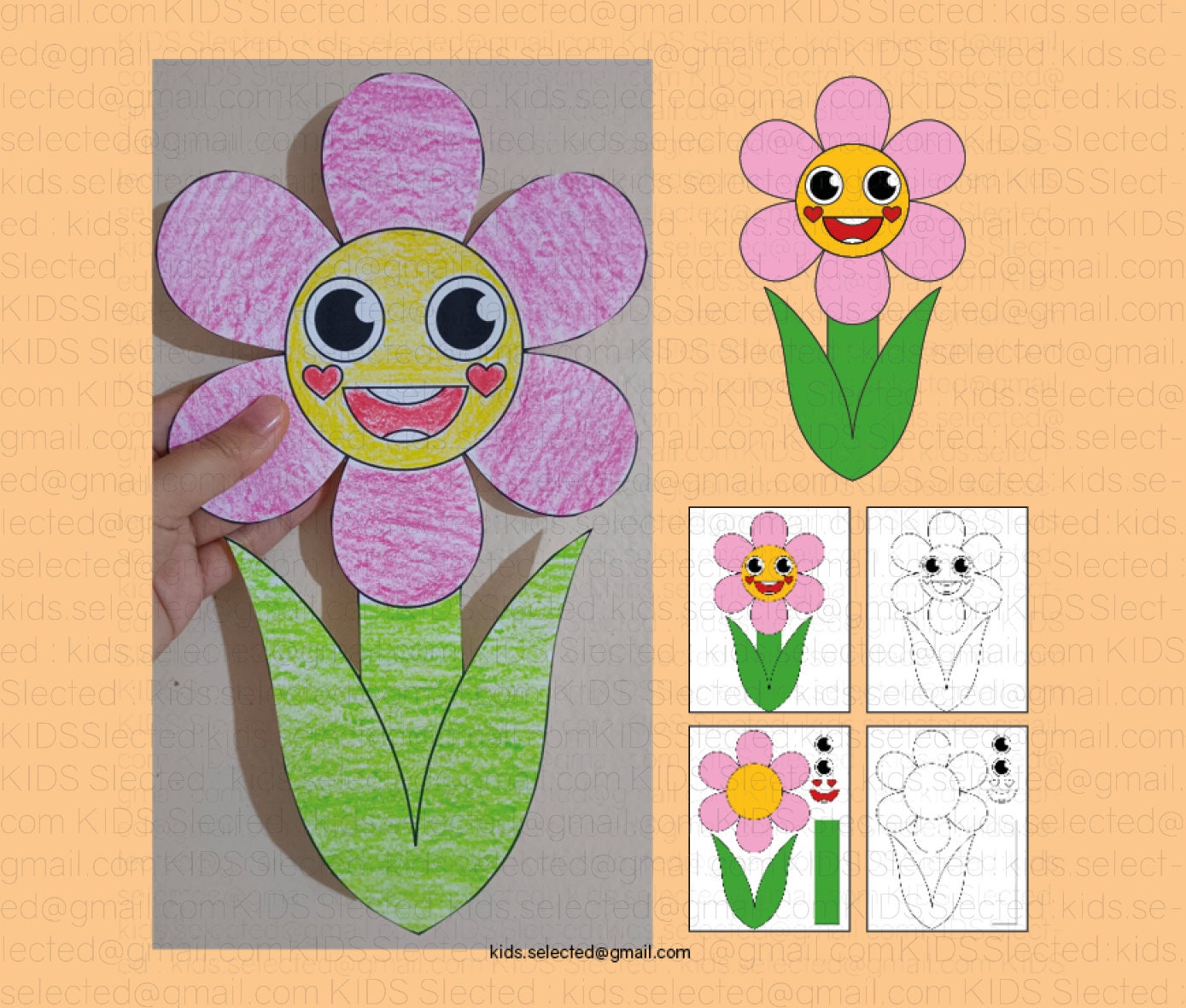 Spring Flower Craft Bulletin Board Coloring Pages Activities Build a ...