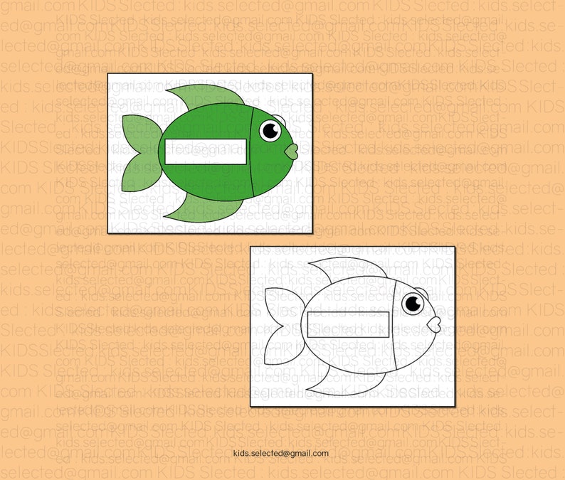 Editable Name Tags Fish for Kids Printable Student Desk Name Plate ...