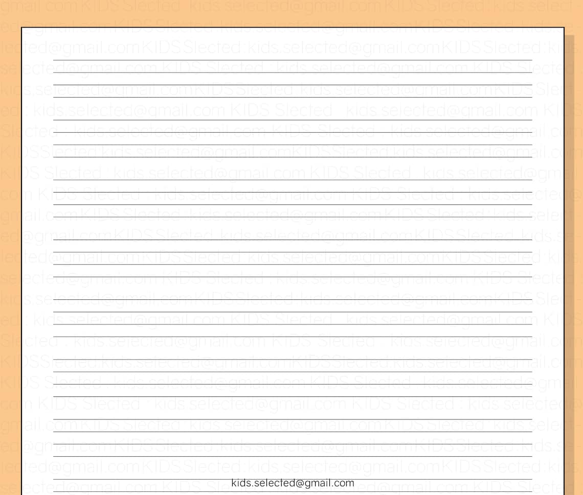 4 Lines Writing Paper for Kids Grade 1 Printable Handwriting Practice ...