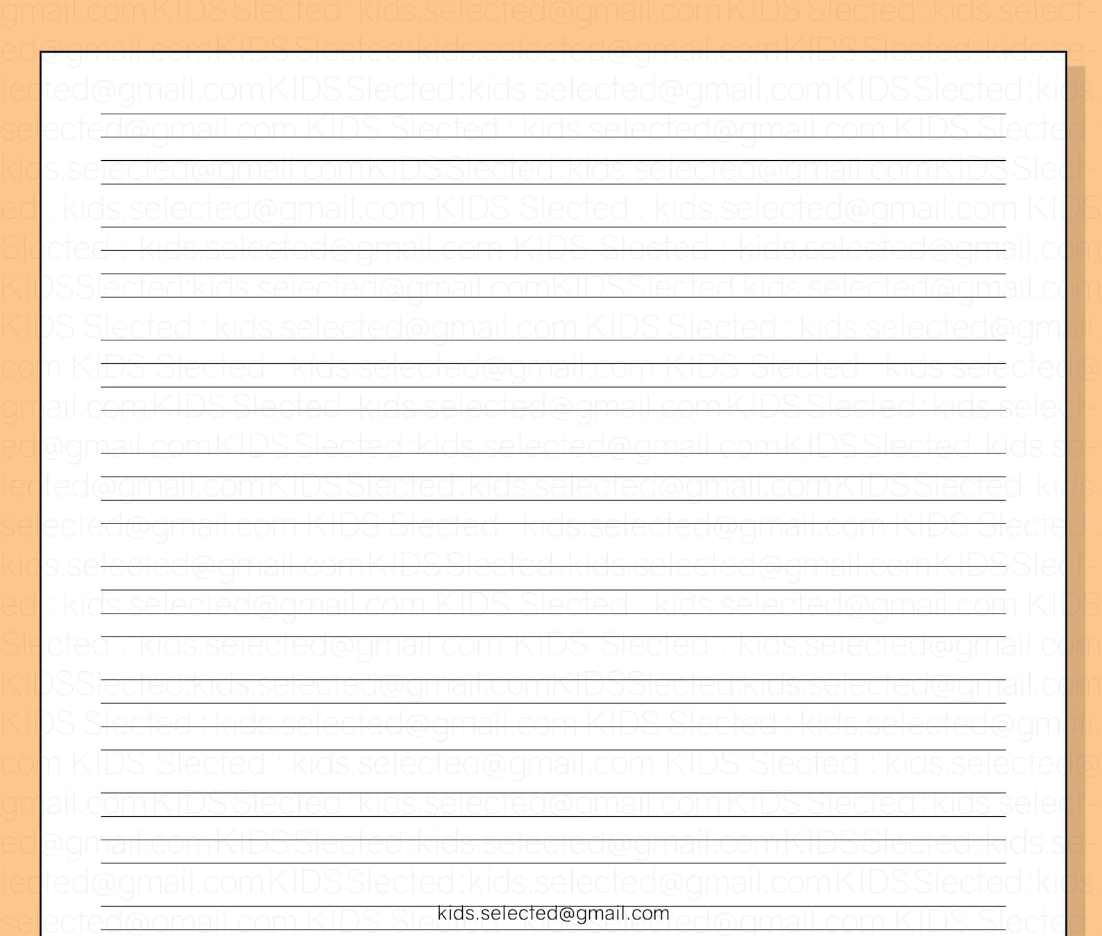 4 Lines Writing Paper for Kids Grade 1 Printable Handwriting Practice ...