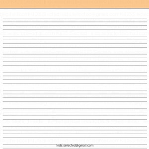 4 Lines Writing Paper for Kids Grade 1 Printable Handwriting Practice ...