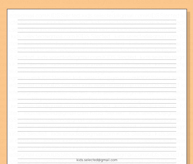 4 Lines Writing Paper for Kids Grade 1 Printable Handwriting Practice ...