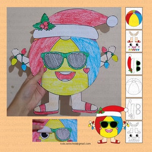 Christmas in July Bulletin Board Beach Ball Craft Summer Coloring ...