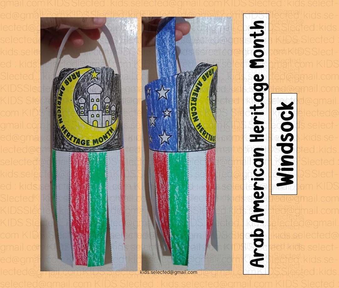 Arab American Heritage Month Craft Windsock Template Bulletin Board Art ...
