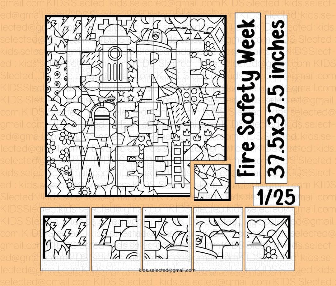 Fire Safety Week Bulletin Board Coloring Pages Fire Prevention Month ...