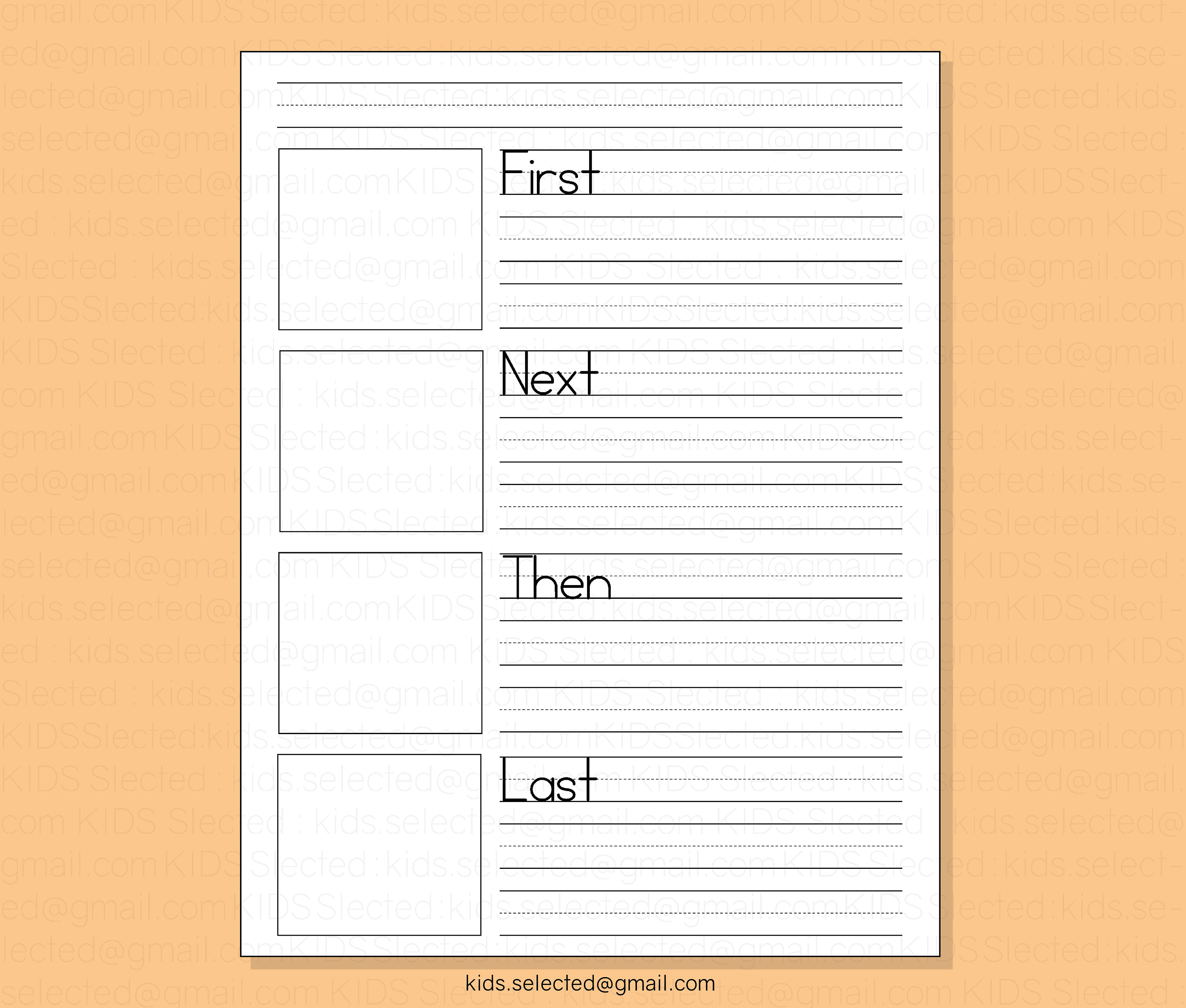 Sequencing Writing Paper With Picture Space Printable Pdf Instant ...