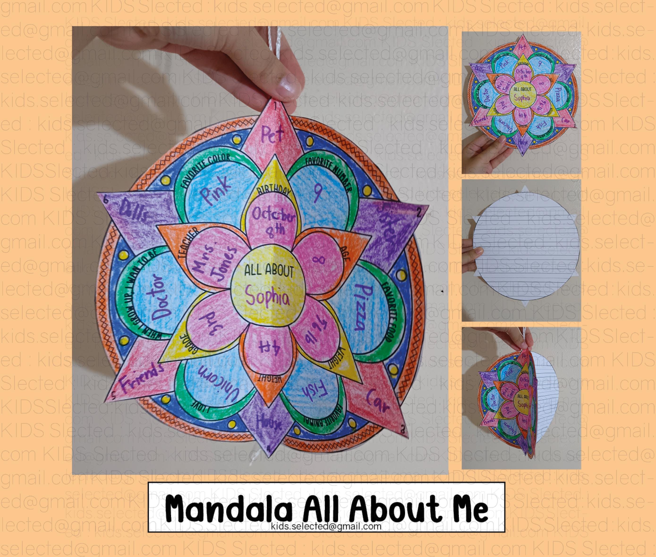 All About Me Printable Math Mandala Writing Template First Day of ...