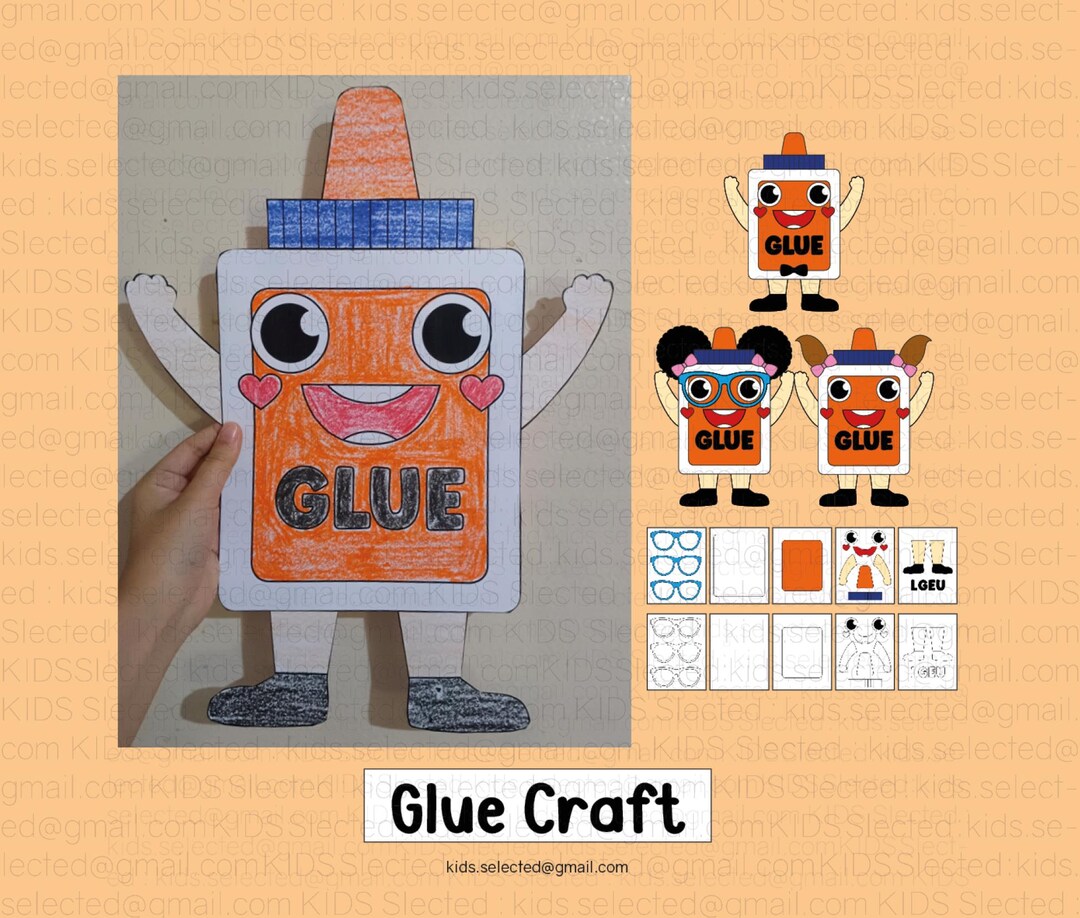 Glue Craft Back to School Bulletin Board Coloring Pages Activities Cut ...