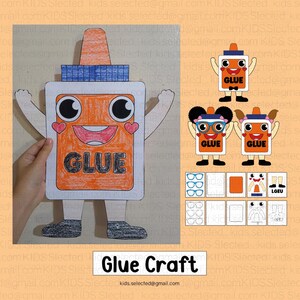 Glue Craft Back to School Bulletin Board Coloring Pages Activities Cut ...