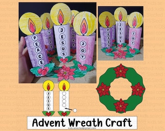 Advent Wreath Craft for Kids Rocking Template Catholic Writing ...