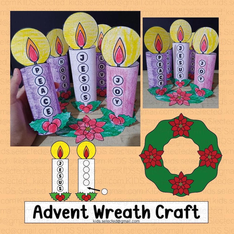 Advent Wreath Display - Etsy UK