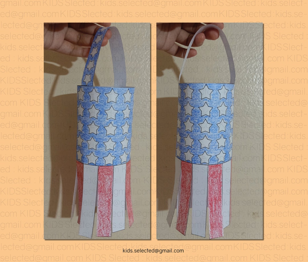 America Flag Craft Windsock Presidents Day Bulletin Board Activities ...
