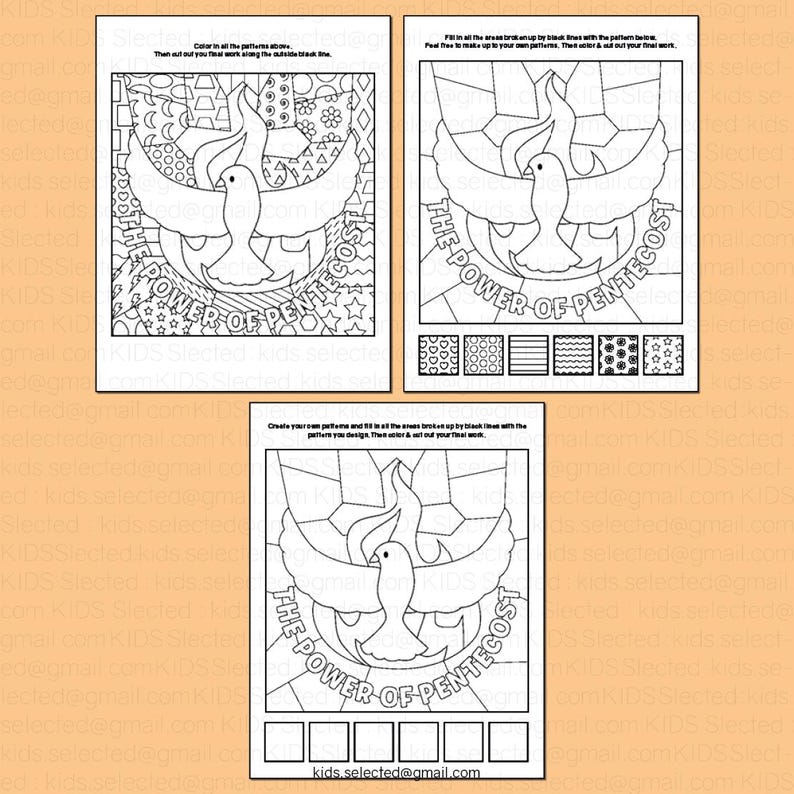 Pentecost Coloring Pages Holy Spirit Activities Bulletin Board Pop Art ...