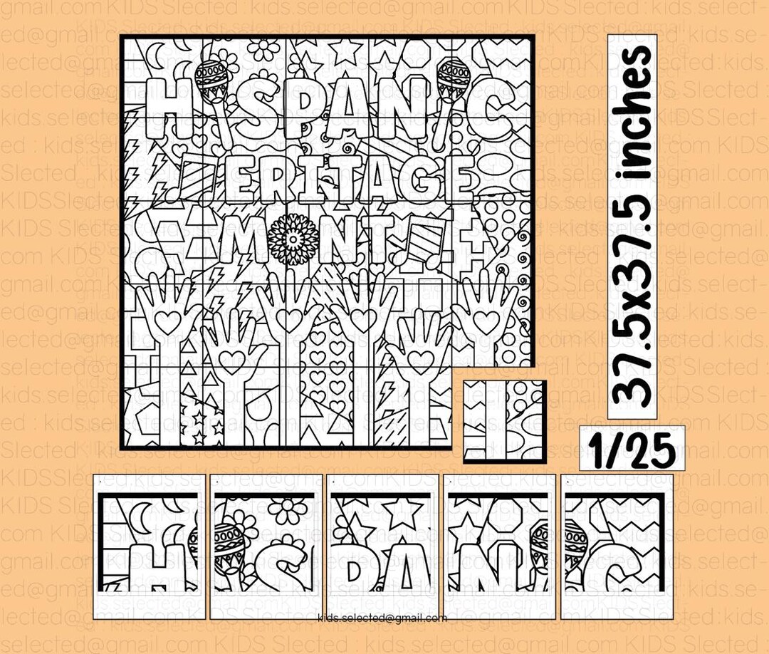 Hispanic Heritage Month Coloring Pages Flower Bulletin Board ...