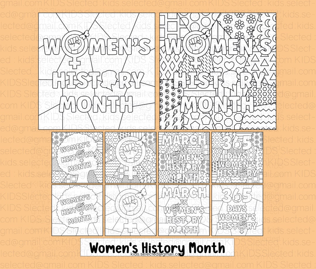Women's History Month Coloring Pages Activities Pop Art Bulletin Board ...