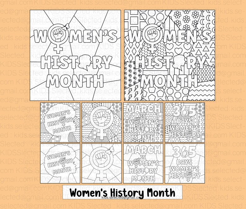 Women's History Month Coloring Pages Activities Pop Art Bulletin Board ...