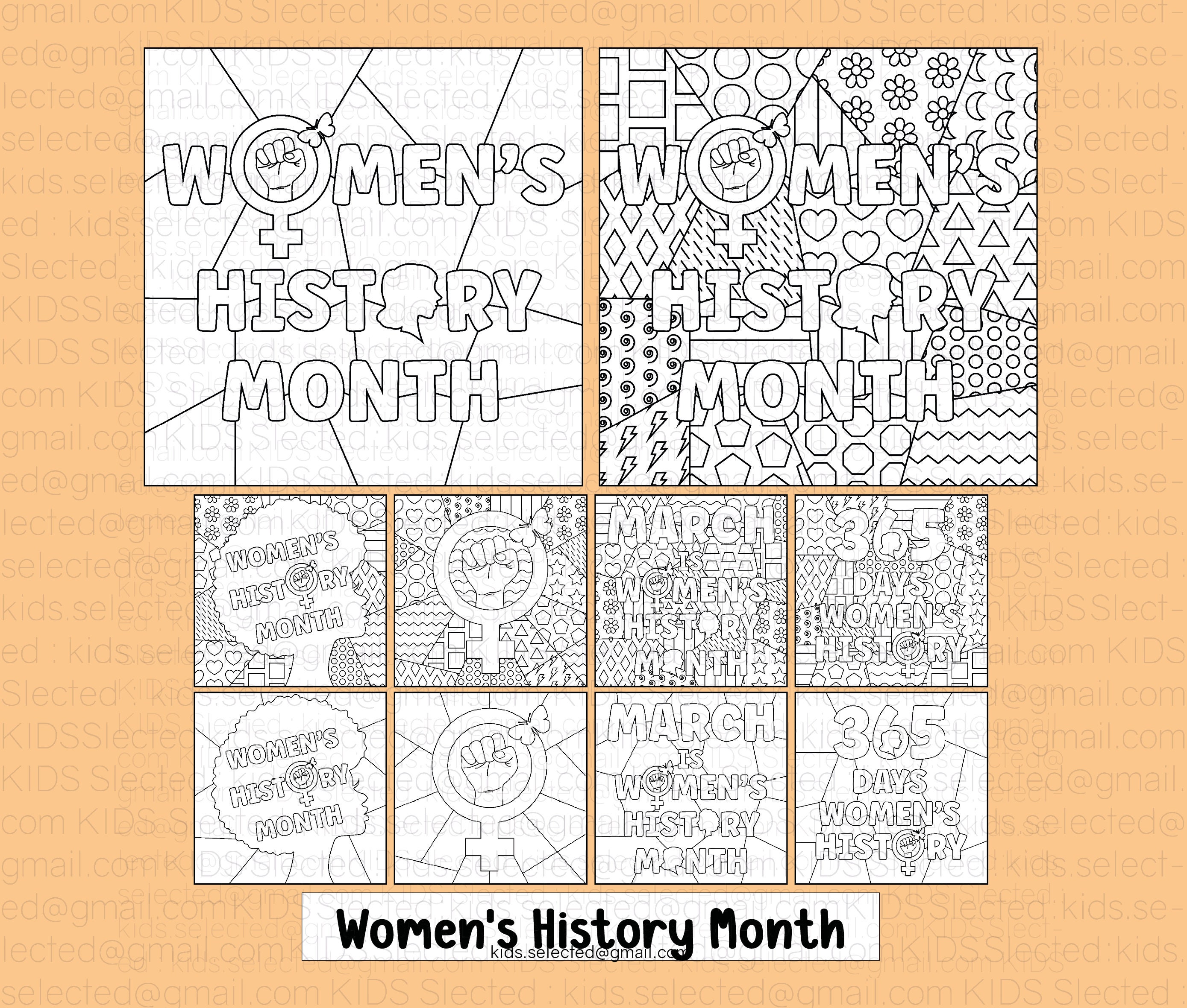 Women's History Month Coloring Pages Activities Pop Art Bulletin Board ...