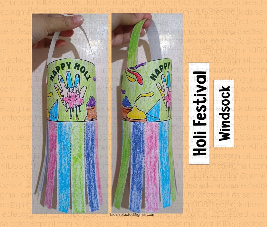 Holi Festival Craft Windsock Hanging Projects Bulletin Board Art ...