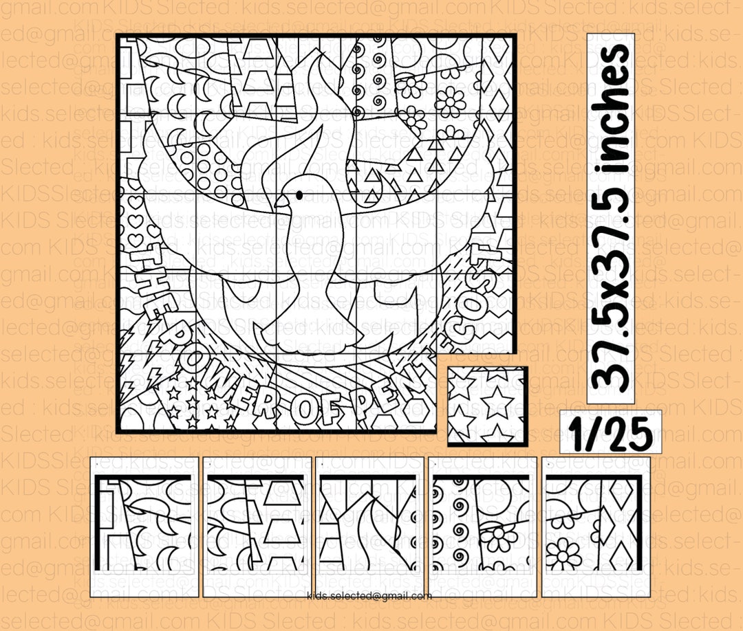 Pentecost Bulletin Board Holy Spirit Coloring Page Activities Pop Art ...