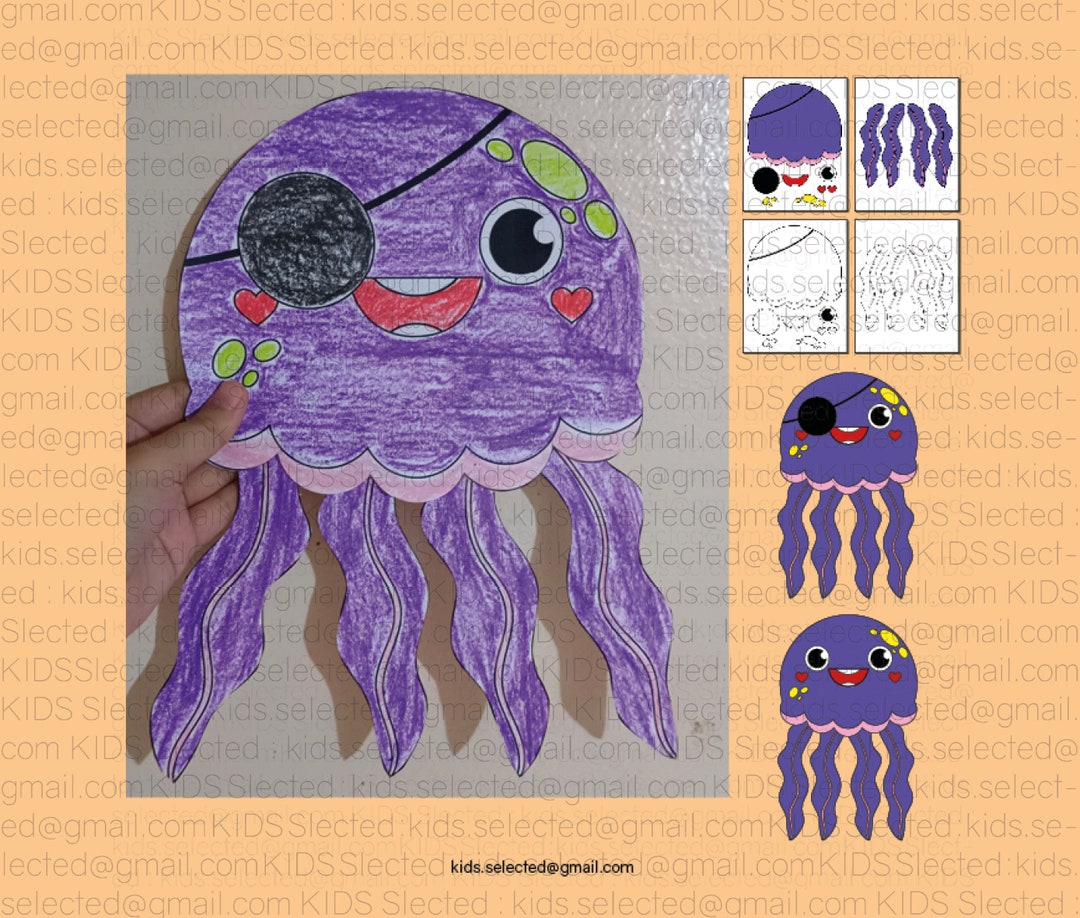 Jellyfish Craft Ocean Animals Bulletin Board Summer Coloring Pages End ...