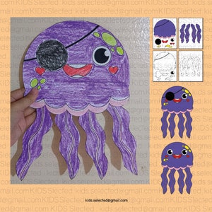 Jellyfish Craft Ocean Animals Bulletin Board Summer Coloring Pages End ...