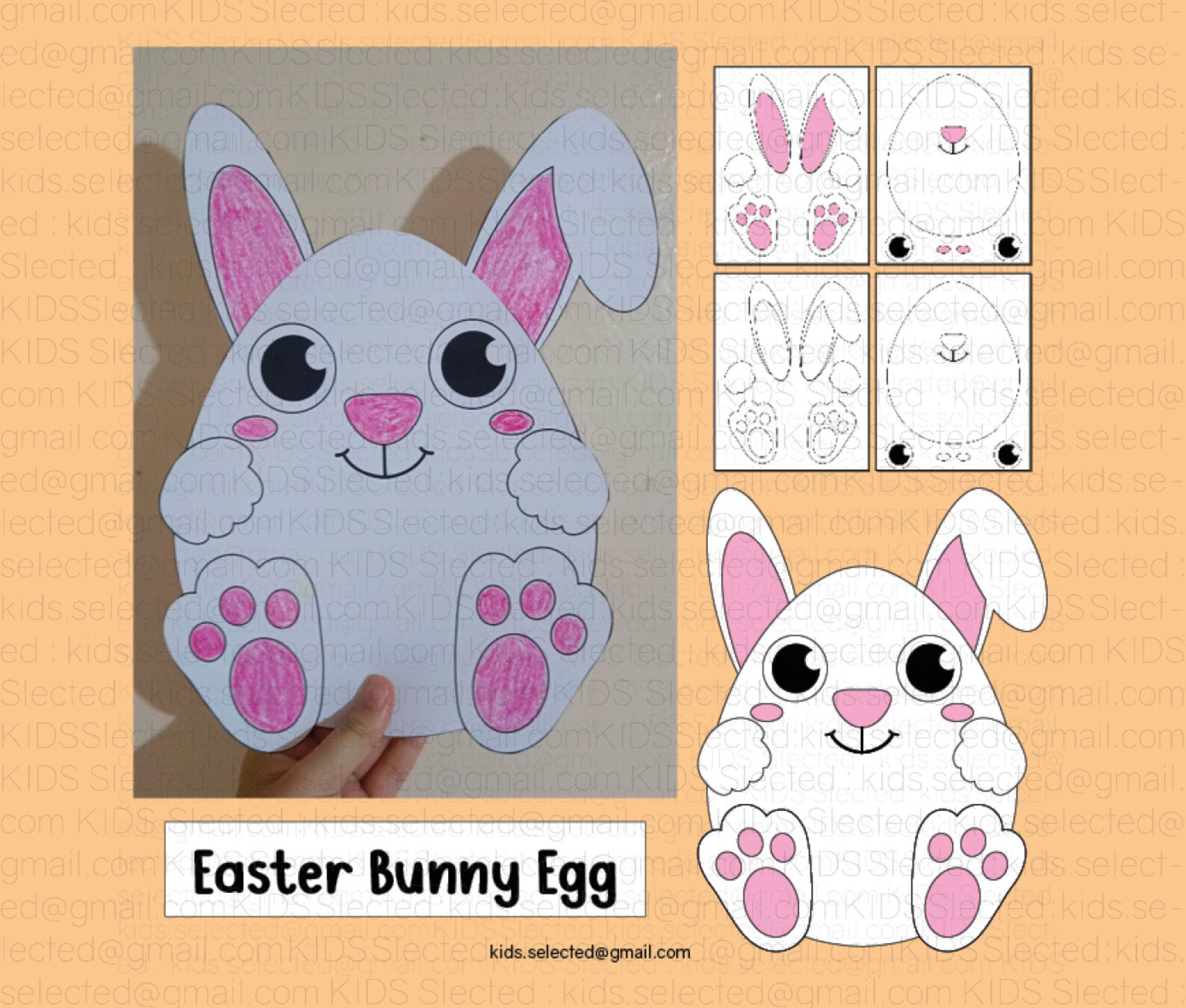 Easter Bulletin Board Bunny Craft Egg Coloring Pages Activities Cut and ...