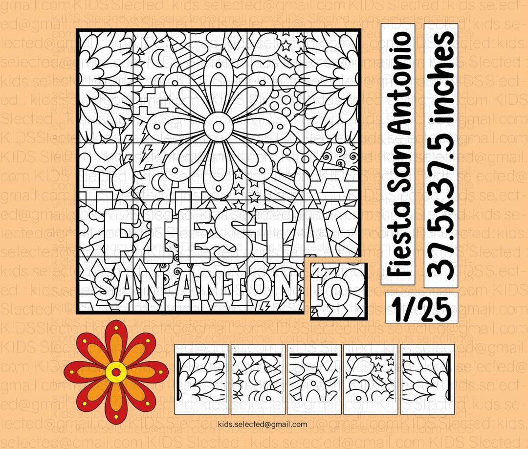 Fiesta San Antonio Bulletin Board Collaborative Poster Coloring Pages ...