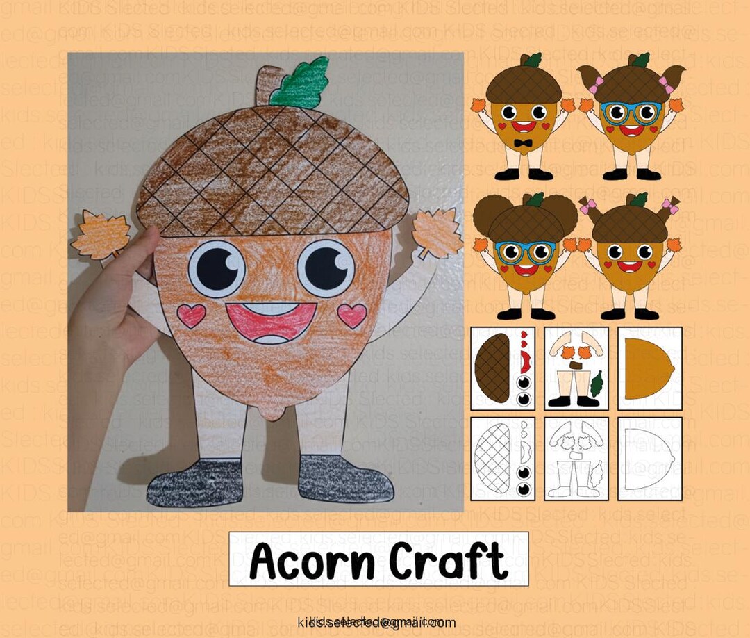 Acorn Craft Fall Bulletin Board First Day of Fall Coloring Pages ...