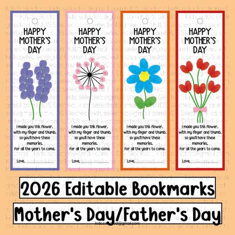 Mothers Day Bookmarks - Etsy