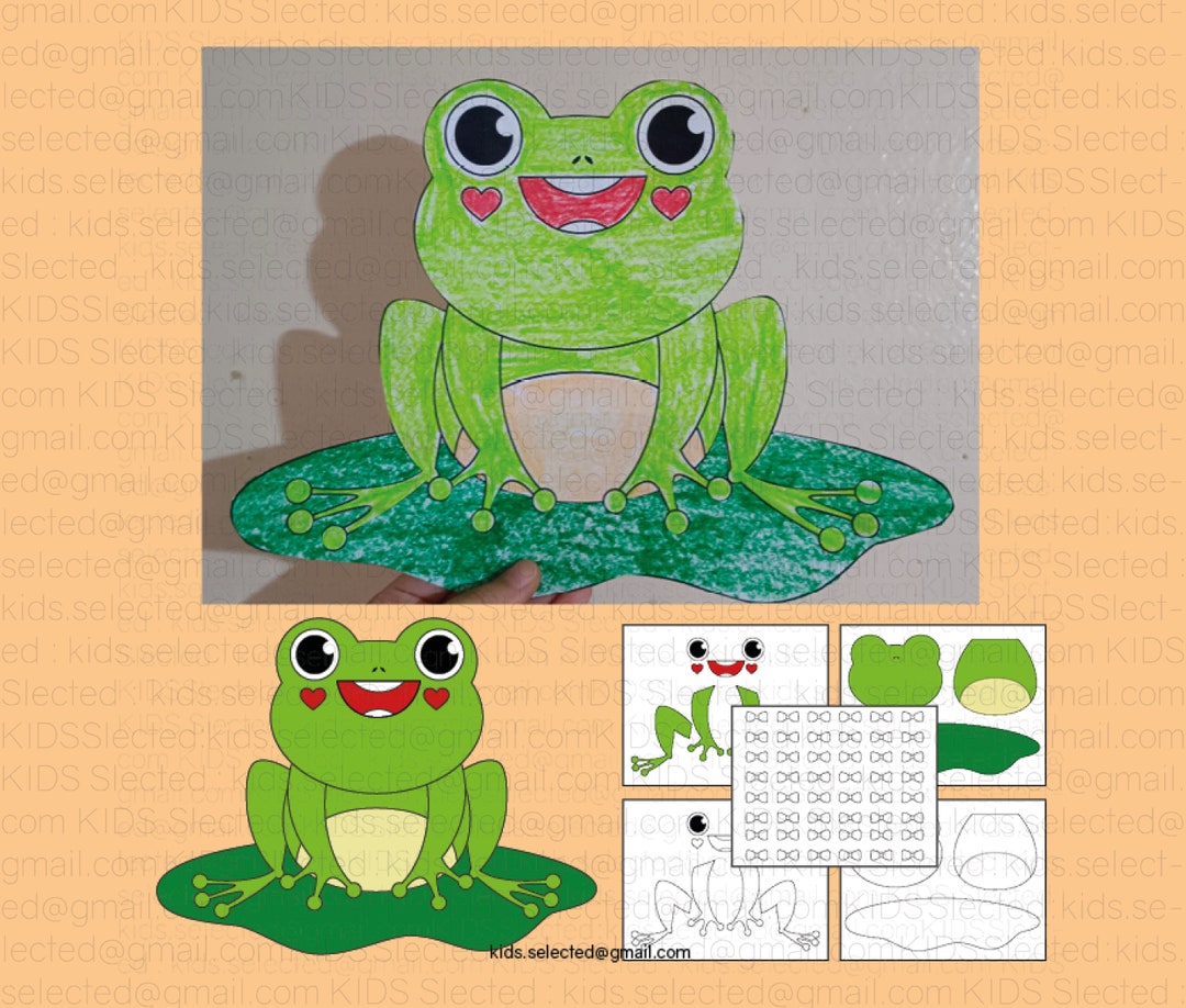 Frog Craft Spring Bulletin Board Coloring Pages Activities Door ...