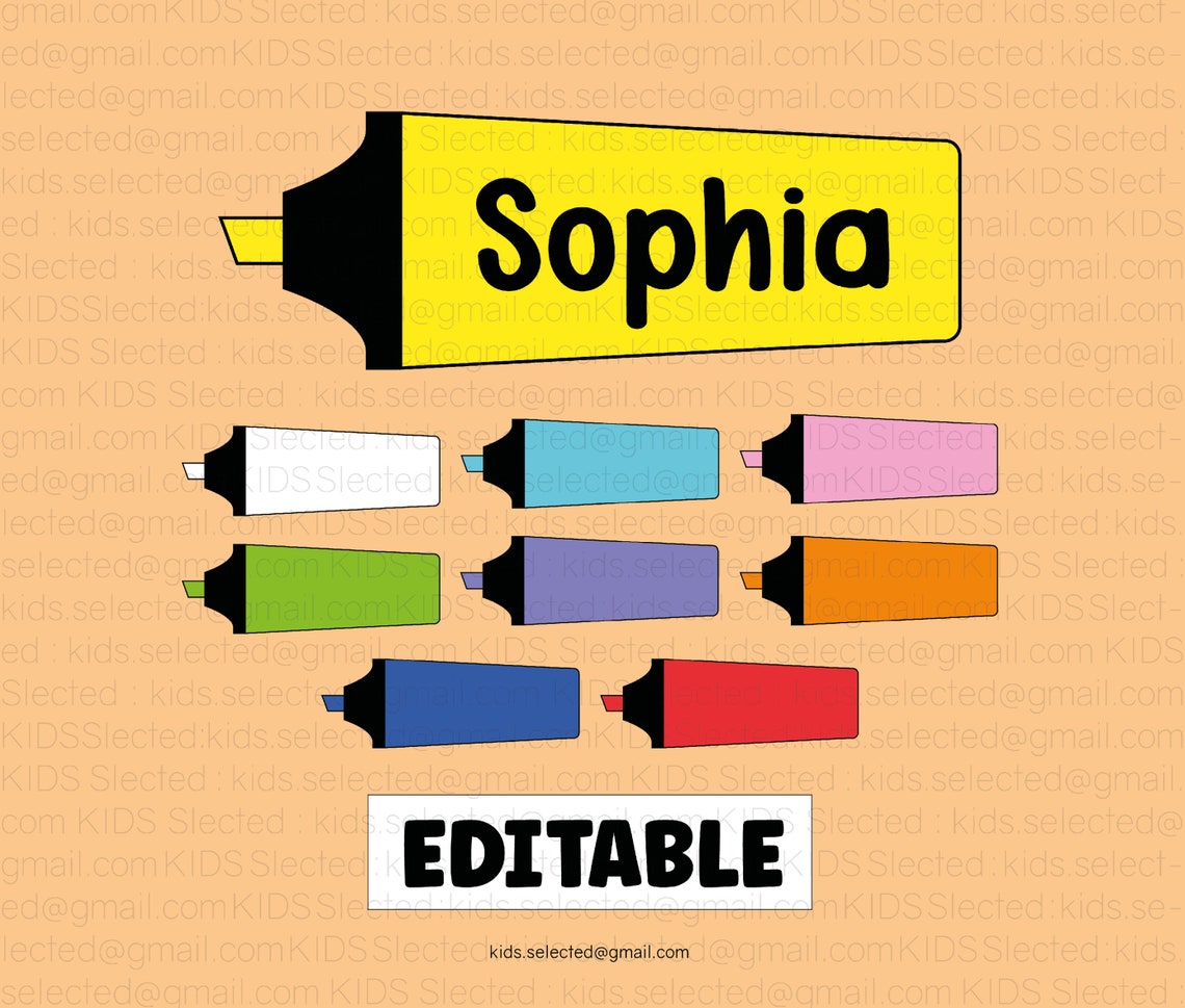 Editable Name Tags for Kids Printable Student Desk Name Plate Label ...