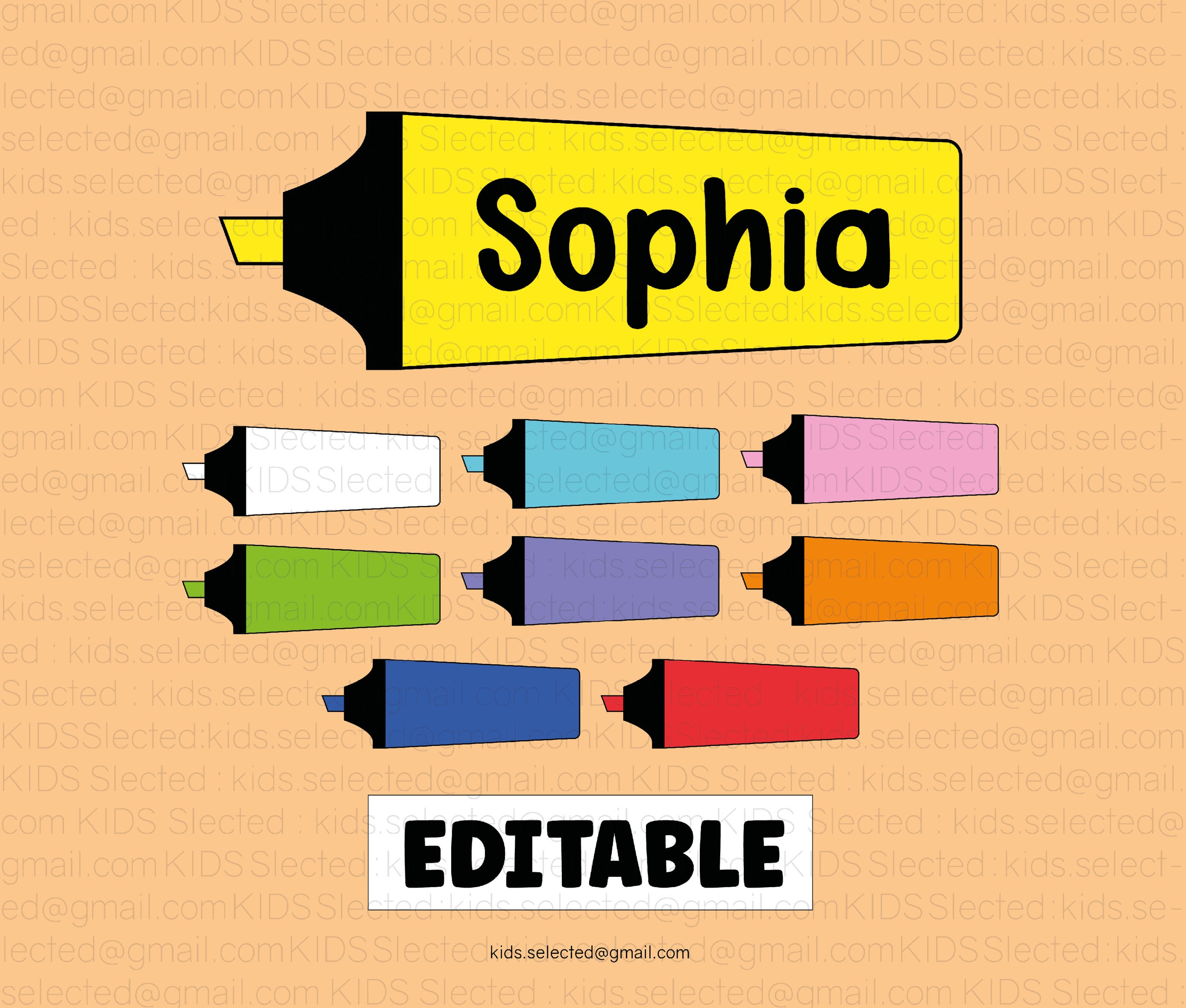 Editable Name Tags for Kids Printable Student Desk Name Plate Label ...