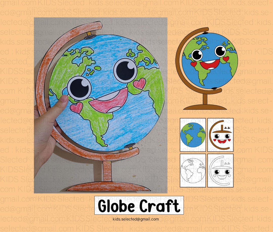 Globe Craft Back to School Bulletin Board Earth Coloring Pages ...