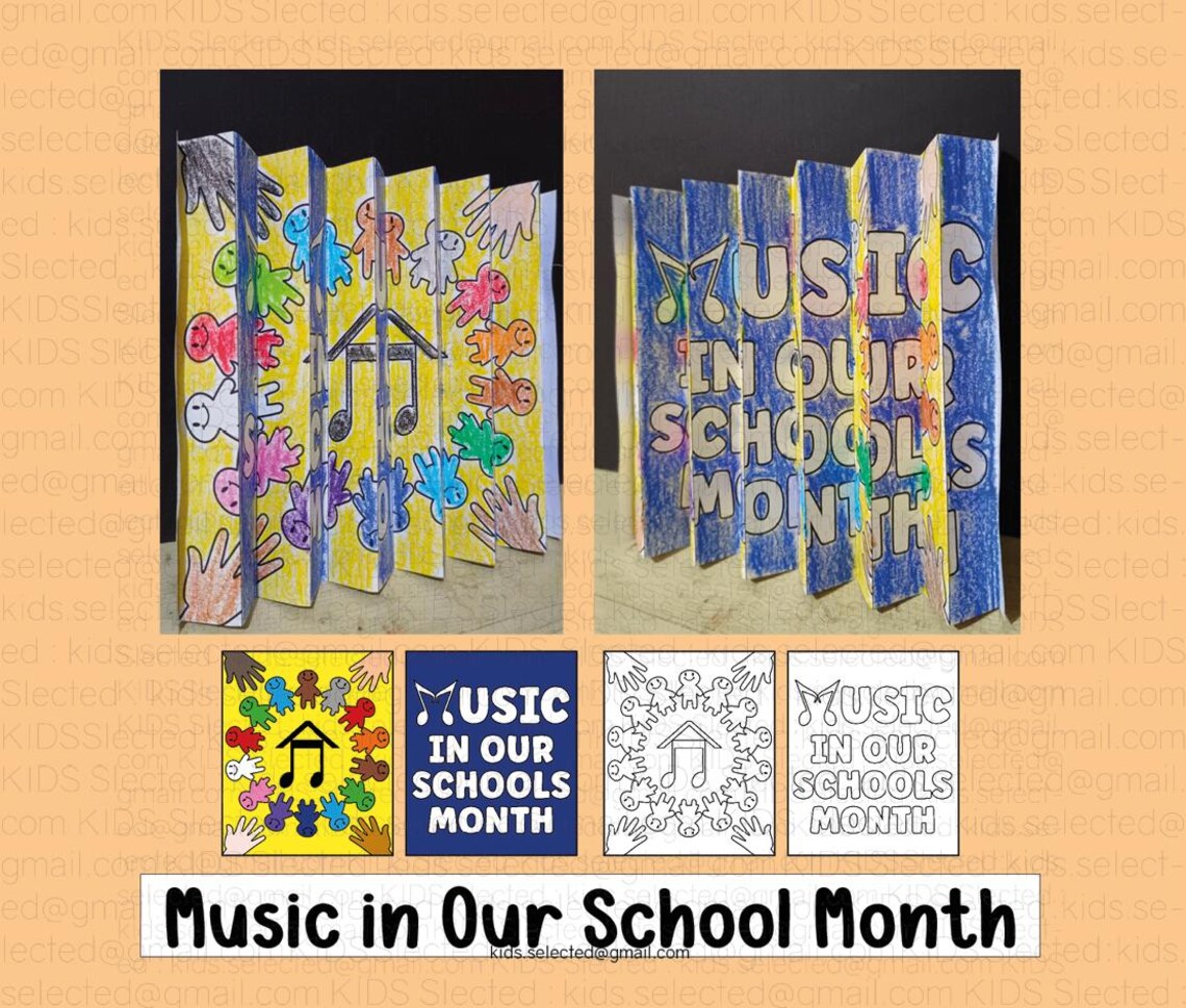 Music in Our School Month Craft Bulletin Board Agamograph Activities ...