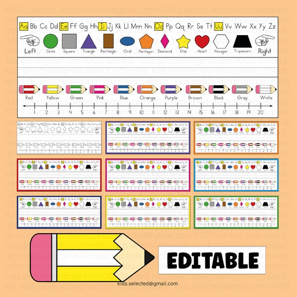 Pencil Desk Name Tags - Etsy