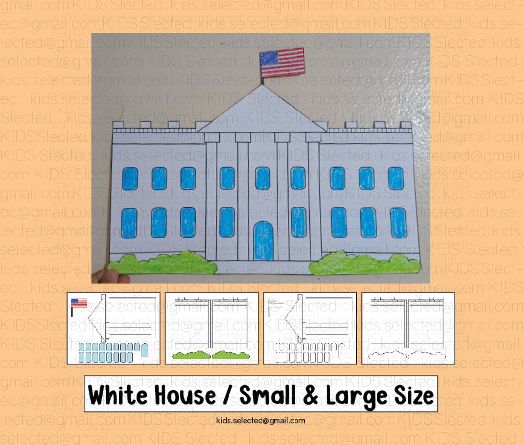 Presidents Day Craft Bulletin Board White House Activities Coloring ...