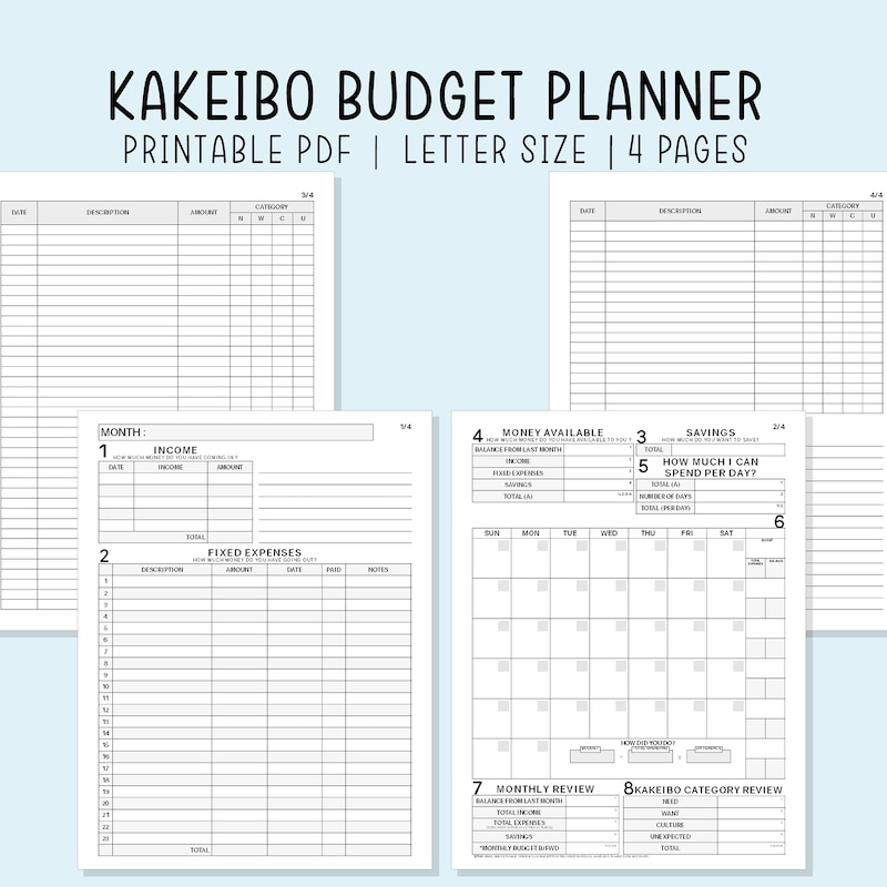 Monthly Budget Sticker Book - Etsy