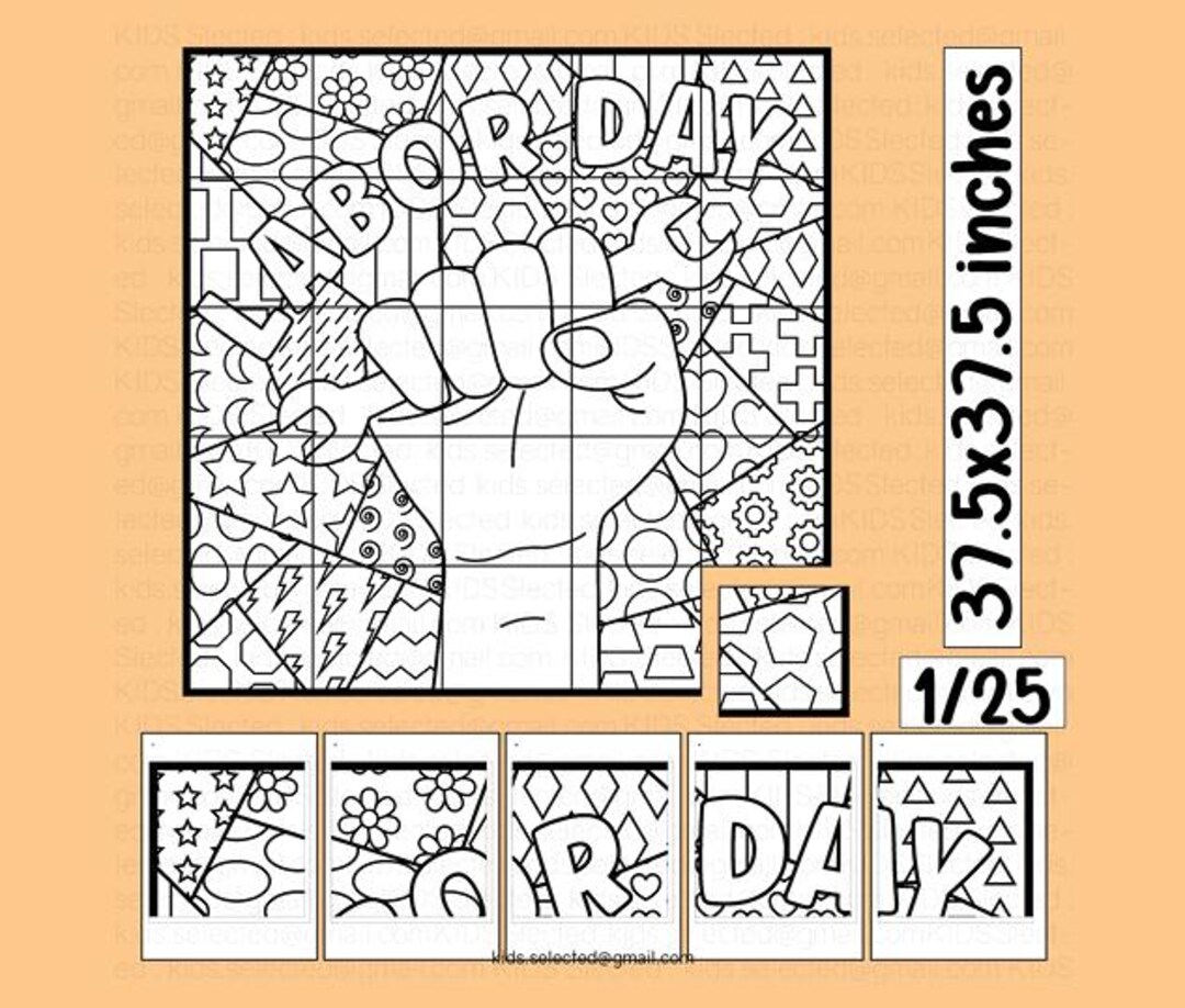 Labor Day Bulletin Board Collaborative Coloring Poster Community ...