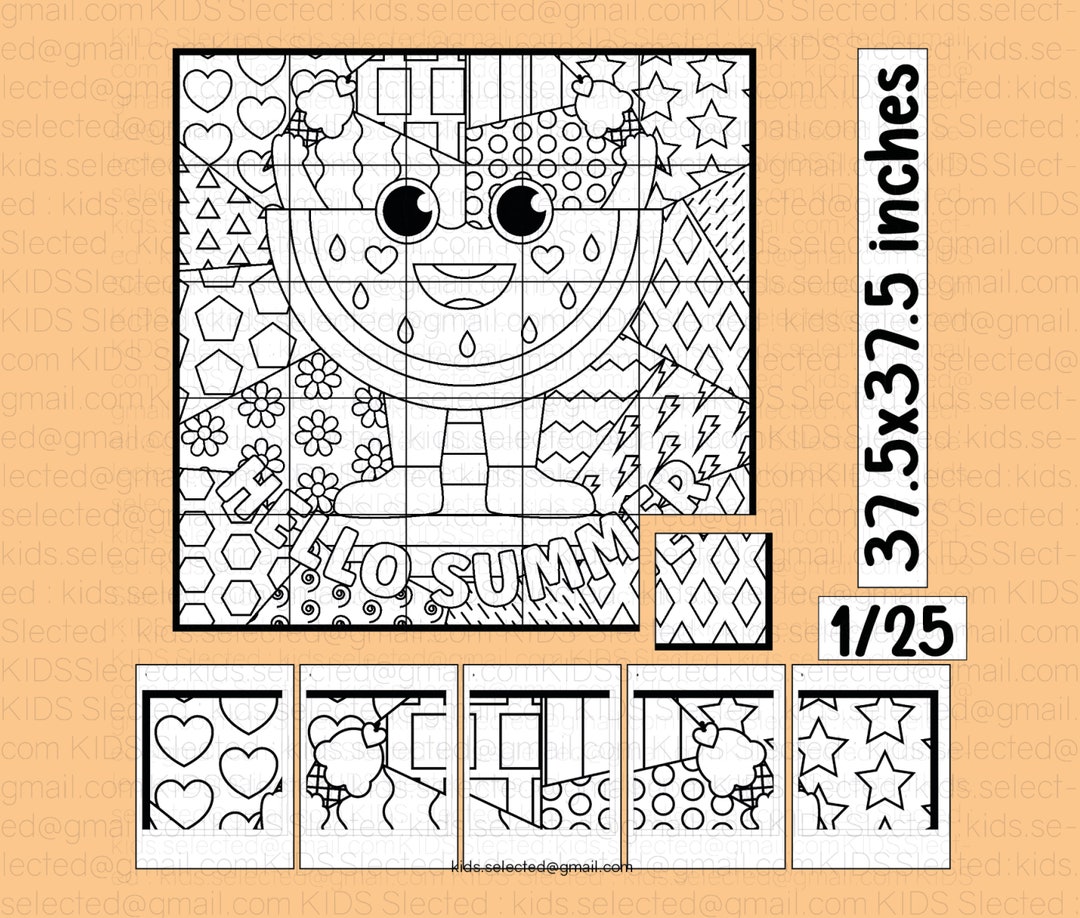Summer Bulletin Board Watermelon Coloring Page Activities Hello Summer ...