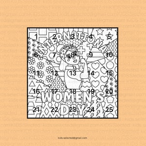 Women's Day Bulletin Board Coloring Pages Activities Decor Pop Art Math ...