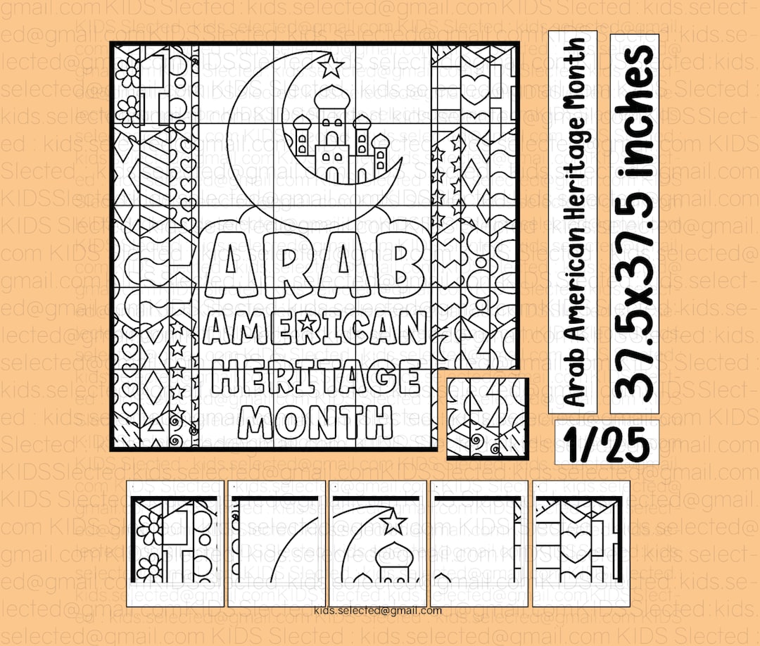 Arab American Heritage Month Bulletin Board Coloring Pages Activities ...