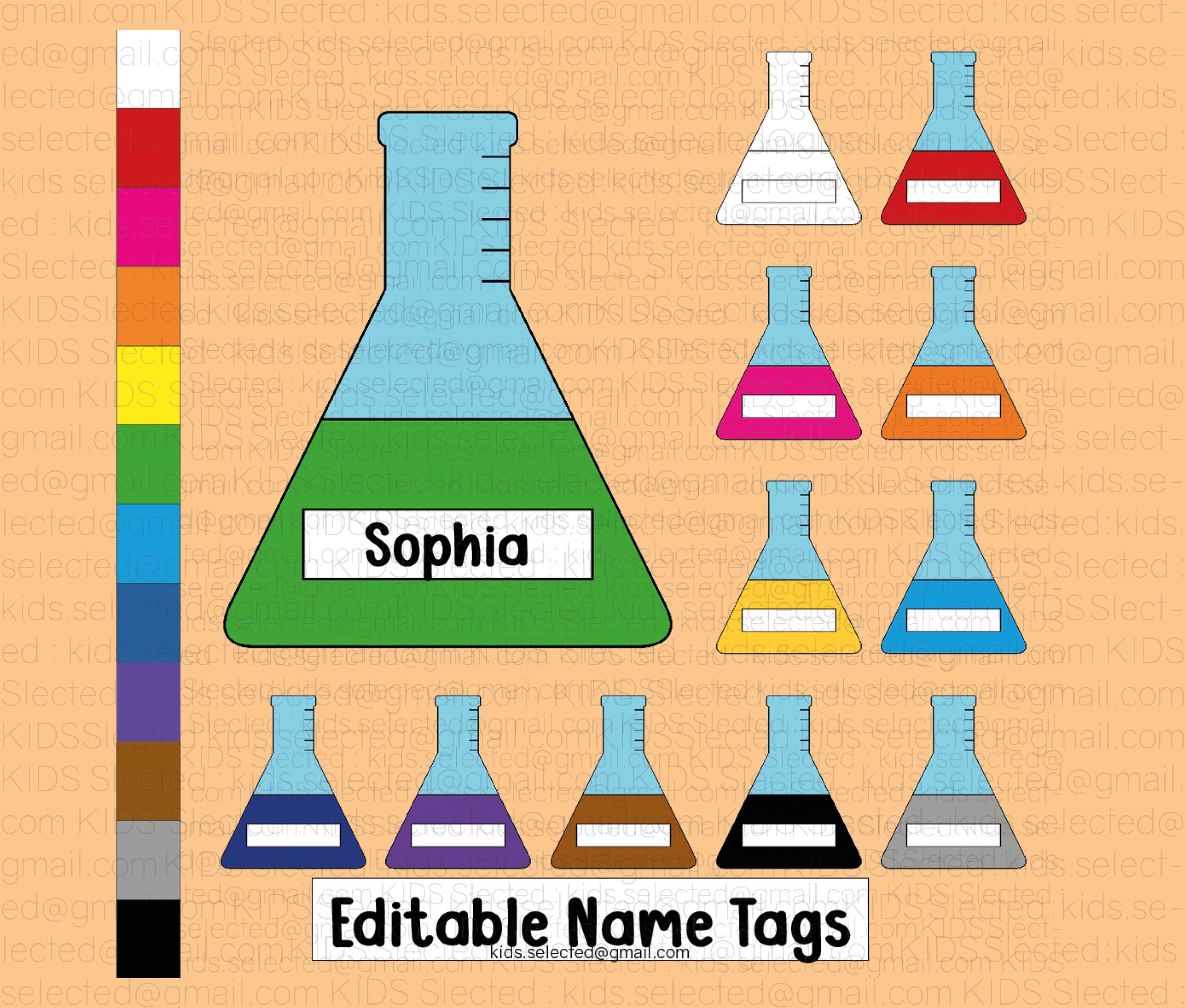 Editable Name Tags for Kids Printable Student Desk Name Plate Label ...