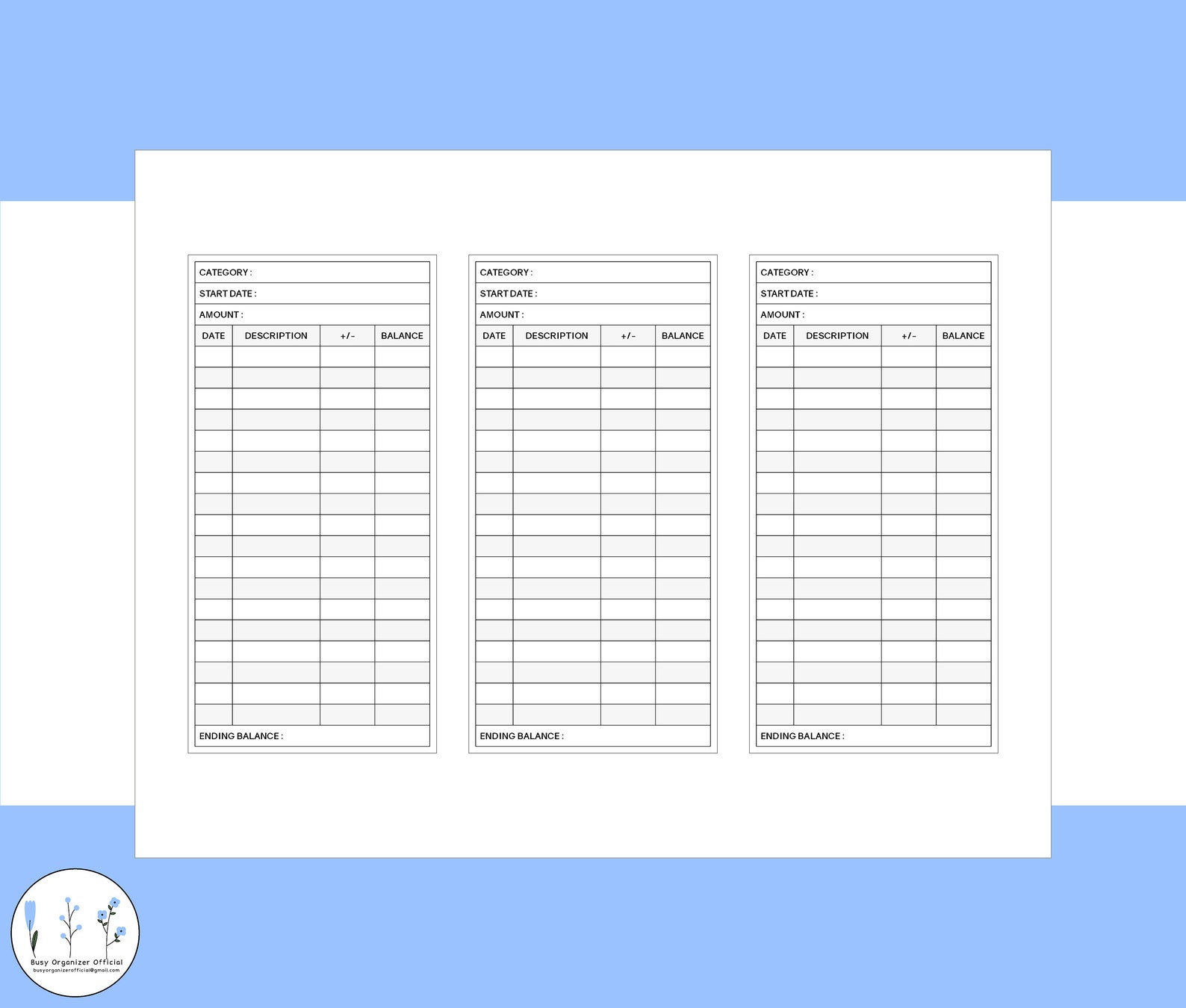 Cash Envelope Tracker Printable Pdf Digital Instant Download - Etsy