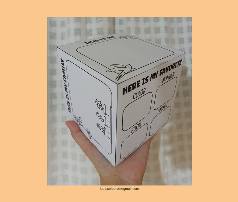 All About Me Printable Large Cube Template Poster First Day of School ...