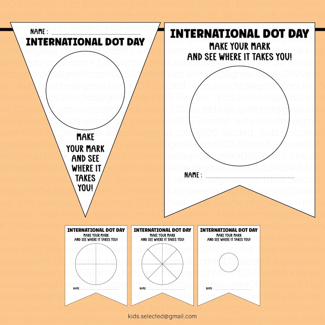 International Dot Day Activities Bunting Banner Pennant Flag Craft ...