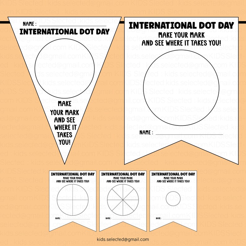 International Dot Day Activities Bunting Banner Pennant Flag Craft ...