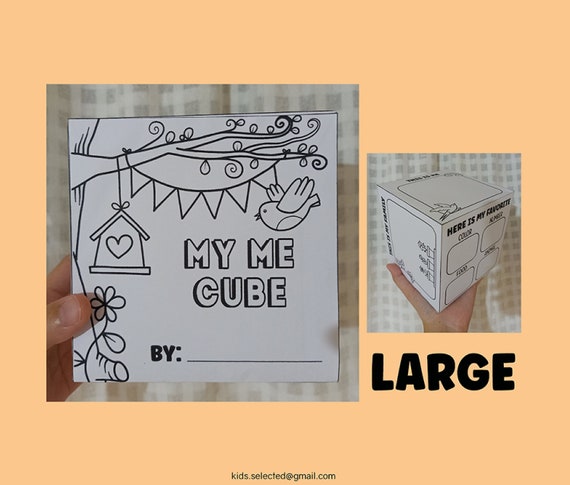 All About Me Printable Large Cube Template Poster First Day of - Etsy