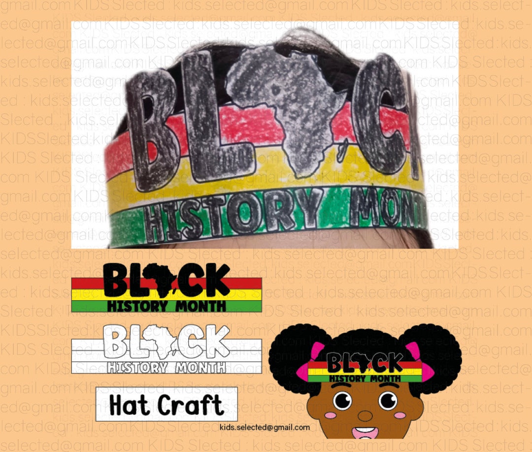Black History Month Hat Craft Headband African Crown Kindergarten ...