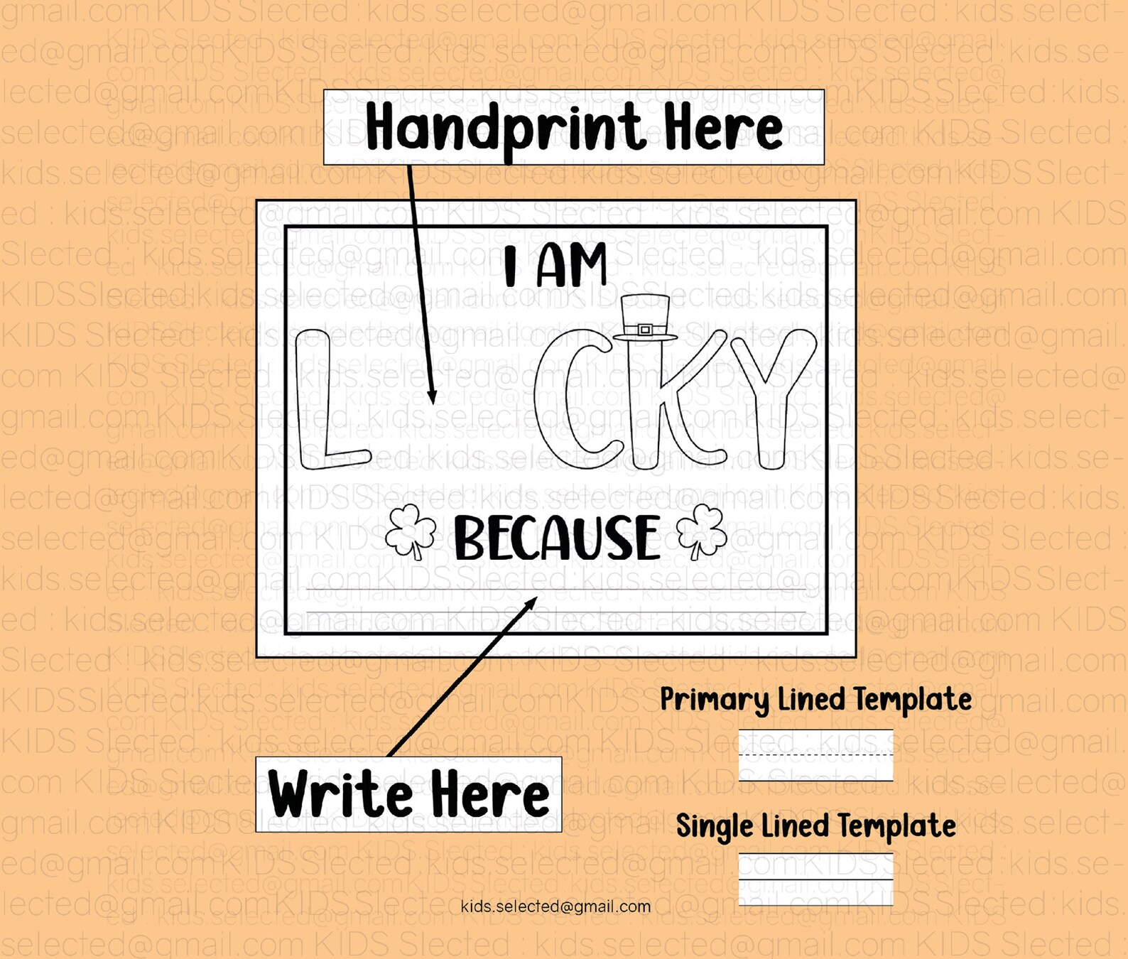 St Patricks Day Handprint Bulletin Board Craft Coloring Pages Writing ...