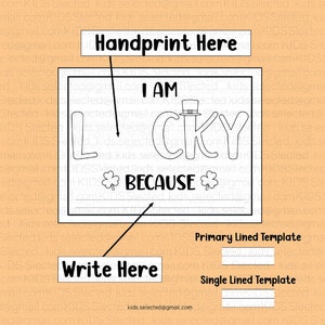 St Patricks Day Handprint Bulletin Board Craft Coloring Pages Writing ...